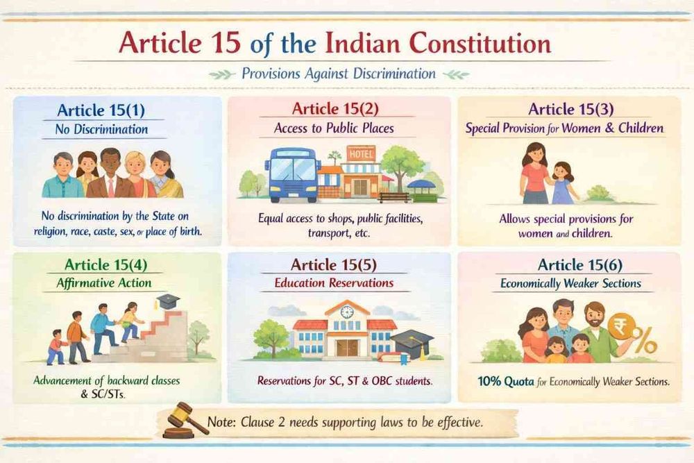 Article 15 of the Indian Constitution [UPSC Polity Notes]