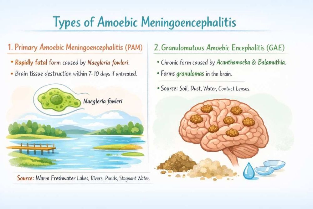 Amoebic Meningoencephalitis: Brain-Eating Amoeba [UPSC]